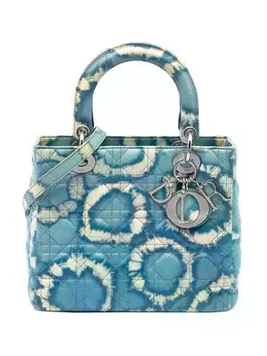 Dior Tie Dye Print Lady Satchel - Blue