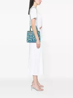 Dior Tie Dye Print Lady Satchel - Blue