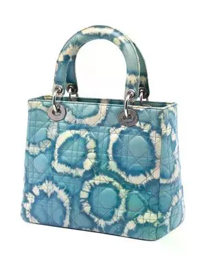 Dior Tie Dye Print Lady Satchel - Blue