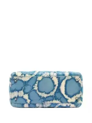 Dior Tie Dye Print Lady Satchel - Blue
