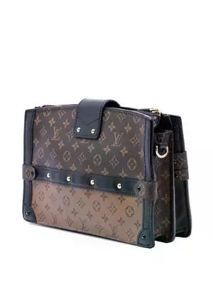 LOUIS VUITTON Monogram Reverse Trunk Clutch Crossbody Bag