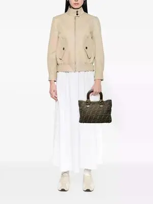 Fendi Small Zucca Canvas Twins Tote Bag