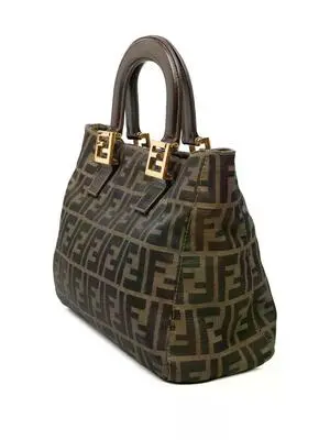 Fendi Small Zucca Canvas Twins Tote Bag
