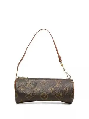 LOUIS VUITTON Monogram Papillon Pochette Handbag - Brown