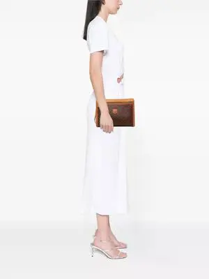 Celine Macadam Coated Canvas Clutch Bag