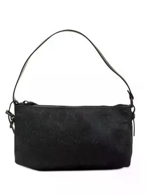 Gucci Gg Canvas Shoulder Bag - Black