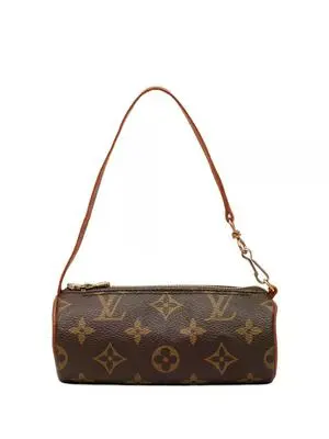 LOUIS VUITTON Monogram Papillon Pochette Handbag - Brown
