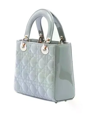 Dior Patent Cannage Lady Satchel - Grey