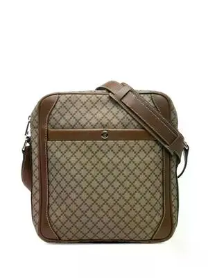 Gucci Diamante Coated Canvas Zip Crossbody Bag - Brown