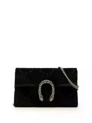 Gucci Mini Gg Velvet Dionysus Crossbody Bag - Black
