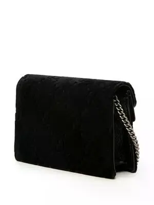 Gucci Mini Gg Velvet Dionysus Crossbody Bag - Black