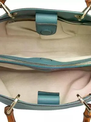 Gucci Calfskin Bamboo Shopper Satchel