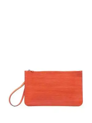 LOUIS VUITTON Epi Leather Neverfull Pouch - Orange
