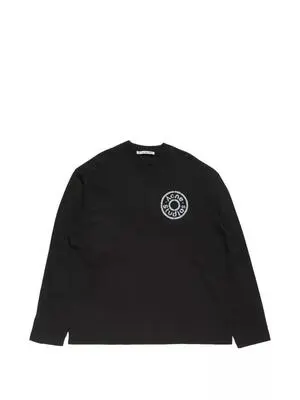 Acne Studios Logo Print Long Sleeve T-shirt - Black