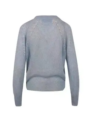 Ermanno Scervino Lace-appliqué Open-knit Cardigan