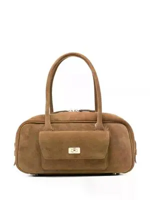 Sandro Top Zip Fastening Shoulder Bag - Neutrals