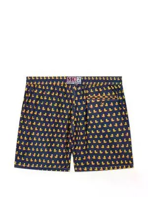 MC2 SAINT BARTH Micro Fantasy Duck-print Swim Shorts - Blue