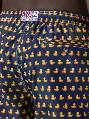 MC2 SAINT BARTH Micro Fantasy Duck-print Swim Shorts - Blue