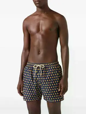 MC2 SAINT BARTH Micro Fantasy Duck-print Swim Shorts - Blue