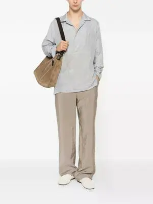 Emporio Armani Belt-loop Straight-leg Trousers