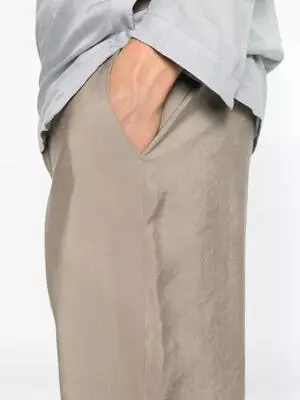 Emporio Armani Belt-loop Straight-leg Trousers