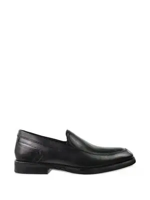 Clarks Un Hugh Step Leather Loafers - Black