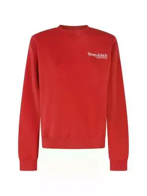 SPORTY & RICH Logo Print Sweater - Red