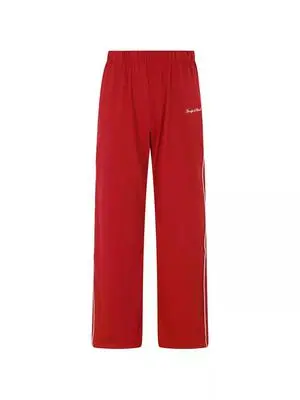 SPORTY & RICH Logo-print Side-stripe Track Pants - Red
