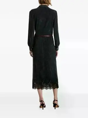 Alberta Ferretti Lace-trim Midi Skirt