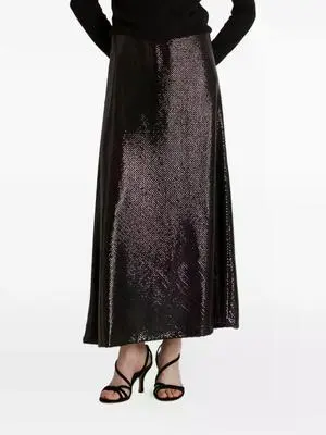 Alberta Ferretti Sequin Embellished A-line Midi Skirt