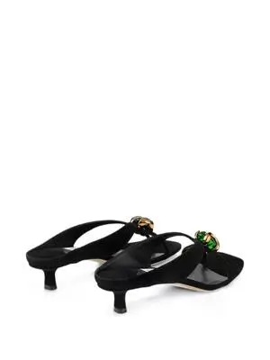 JIMMY CHOO Emeri Suede Stone Embellished Sandals