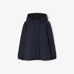 Burberry Reversible Check Nylon Hooded Jacket - Iris Purple