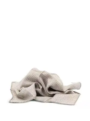 Brunello Cucinelli Chevron-knit Pocket Scarf