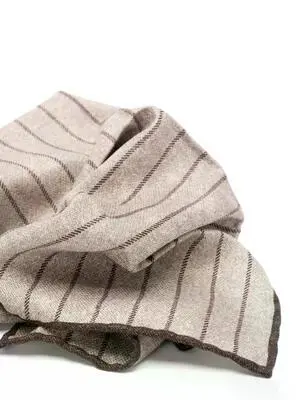 Brunello Cucinelli Striped Silk Pocket Square