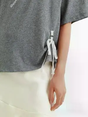 B+AB Bow Print Lace-up T-shirt