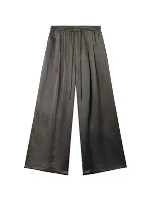B+AB Drawstring Waist Wide-leg Track Pants - Grey