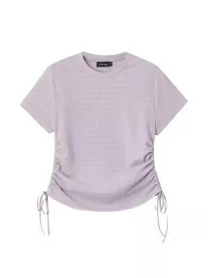 TOUT A COUP Ruched Crewneck T-shirt