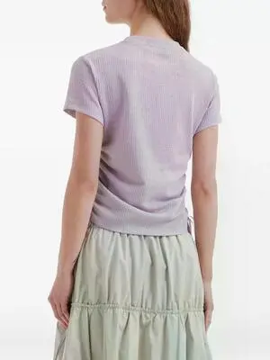 TOUT A COUP Ruched Crewneck T-shirt