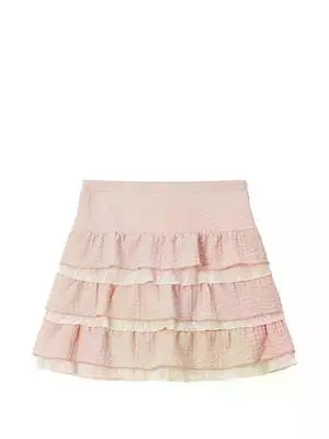 B+AB Ruffled A-line Mini Skirt - Pink