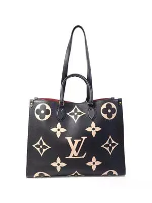 LOUIS VUITTON Gm On The Go Monogram Empreinte Tote Bag - Black