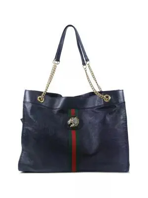Gucci Rajah Calfskin Tote Bag - Black