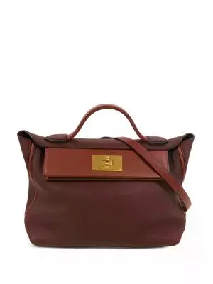 Hermès 24/24 Leather Tote Bag - Red