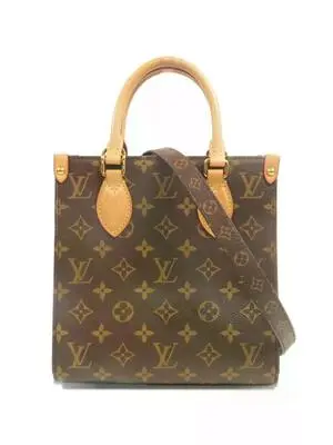 LOUIS VUITTON Bb Sac Plat Monogram Canvas Tote Bag - Brown