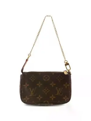 LOUIS VUITTON Mini Pochette Accessories Monogram Canvas Bag - Brown