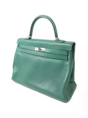 Hermès Kelly 35 Tote Bag In Calfskin - Green