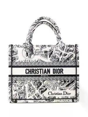 Dior Small Book Tote Bag - White