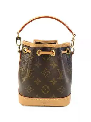 LOUIS VUITTON Monogram Nano Noe Handbag - Brown