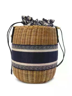 Dior Oblique Wicker Bucket Bag