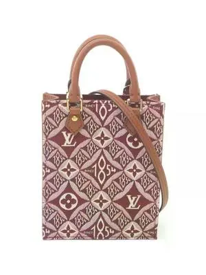 LOUIS VUITTON Petit Sac Plat Monogram Jacquard Tote Bag - Red