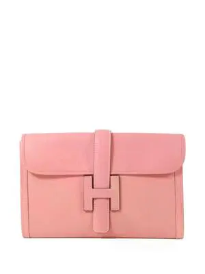 Hermès Jige Elan Leather Clutch Bag